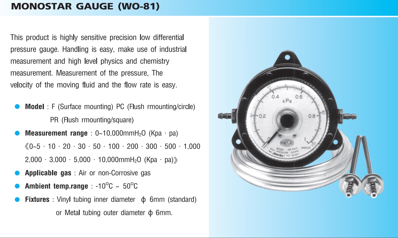 Máy đo Manostar (WO-81) Yamamoto